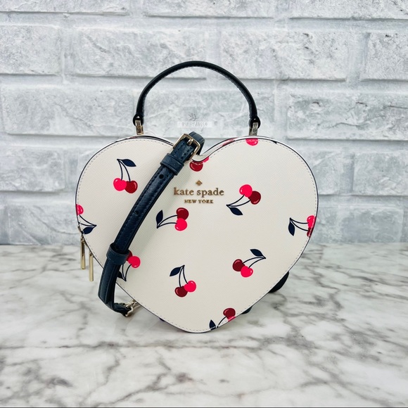 kate spade | Bags | Kate Spade Dancing Cherries Love Shack Heart Purse ...